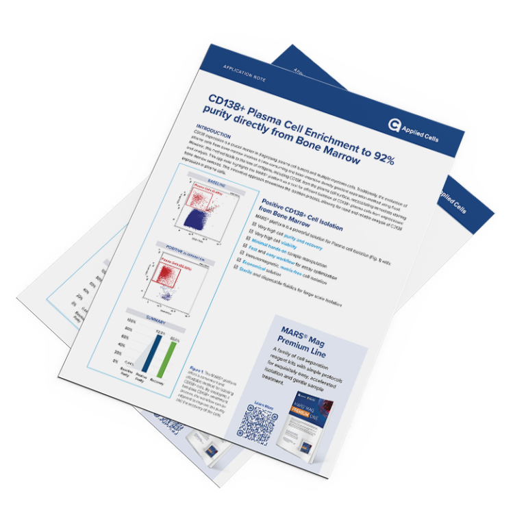 CD138+ Plasma Cell Enrichment – Applied Cells