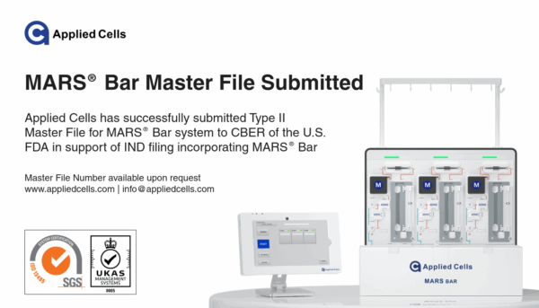 Master File Highlights Applied Cells' Innovations